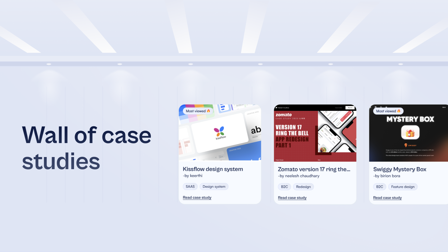 wall of case studies